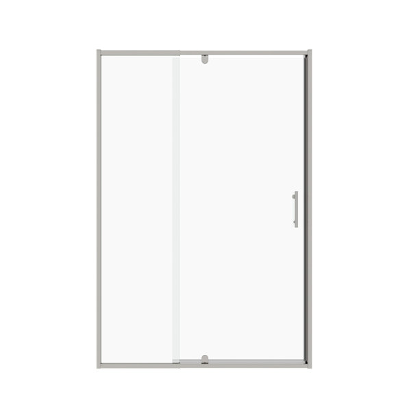 LIYU 44-48" W x 71" H Piovt Swing Glass Shower Door,Pivot Frame Sliding Shower Door with 1/4 ...
